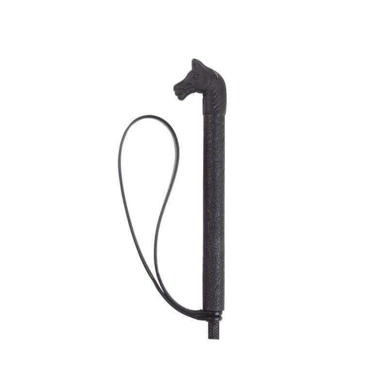 CRAVACHE D'EQUITATION NOIRE 90CM